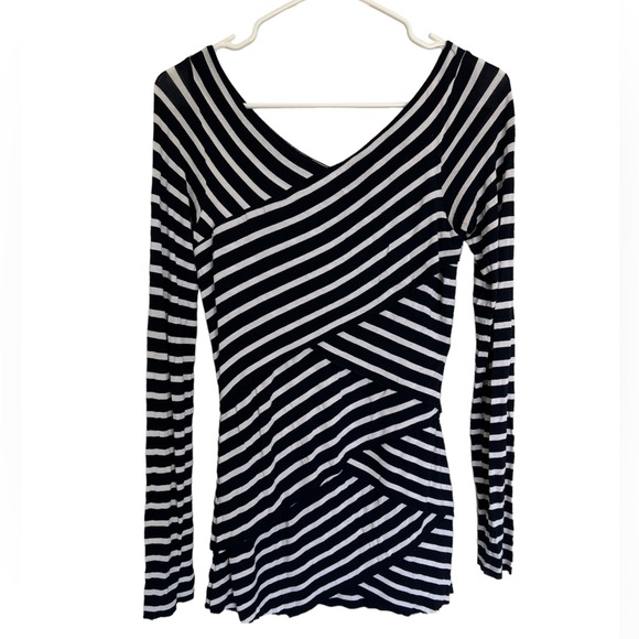 Bailey 44 | Tops | Bailey 44 Stripe Tiered Bandage Long Sleeve Blouse ...